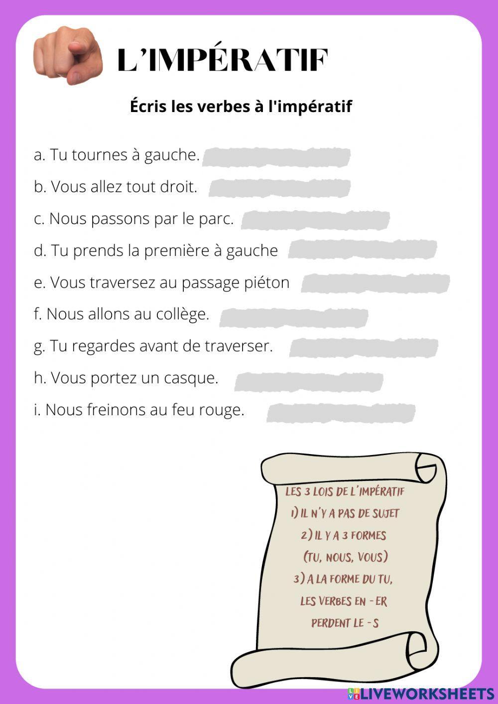 1703482 | Impératif | mallacaprofe | LiveWorksheets