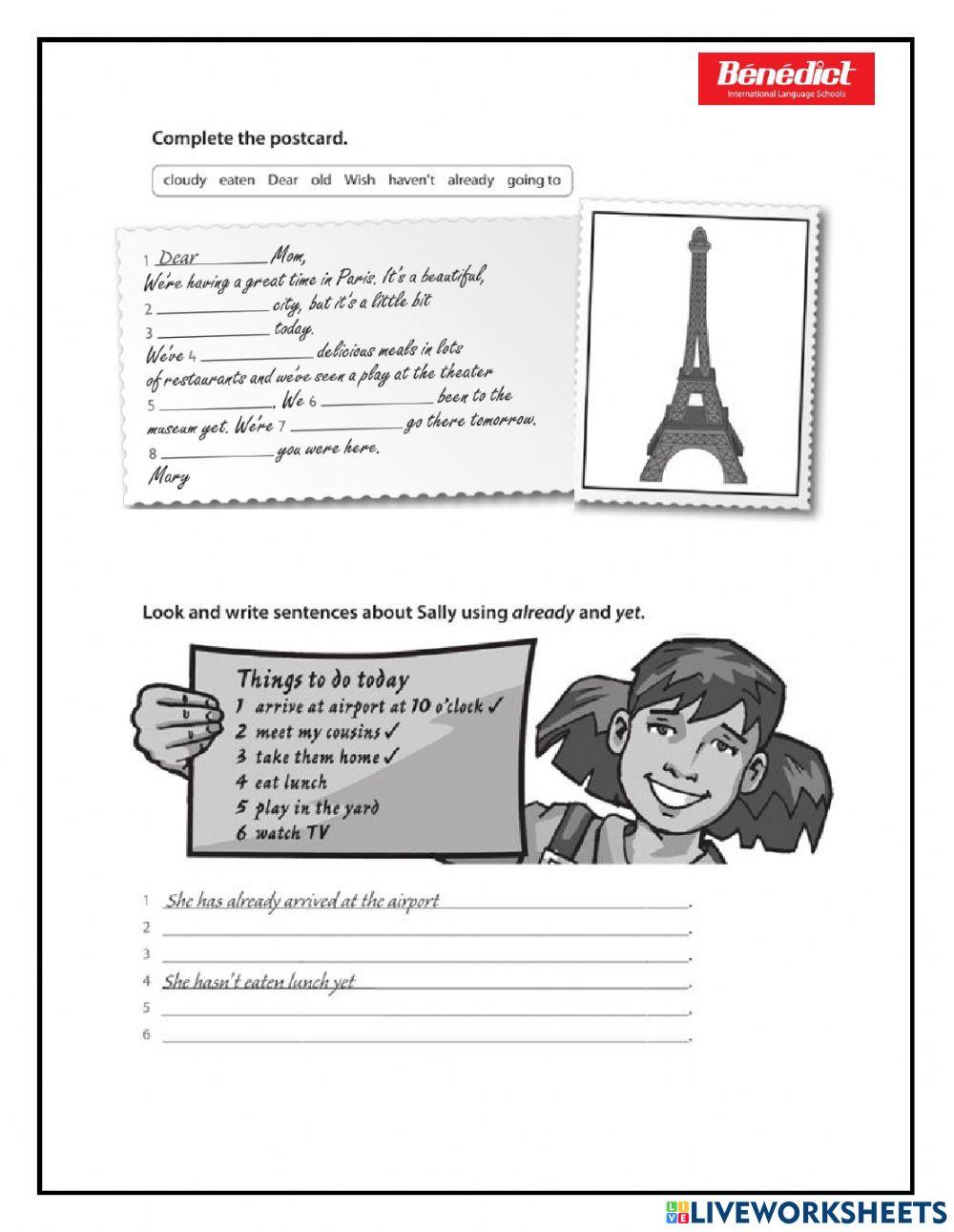 Kids 6 - Unit 5: Homework worksheet | Live Worksheets