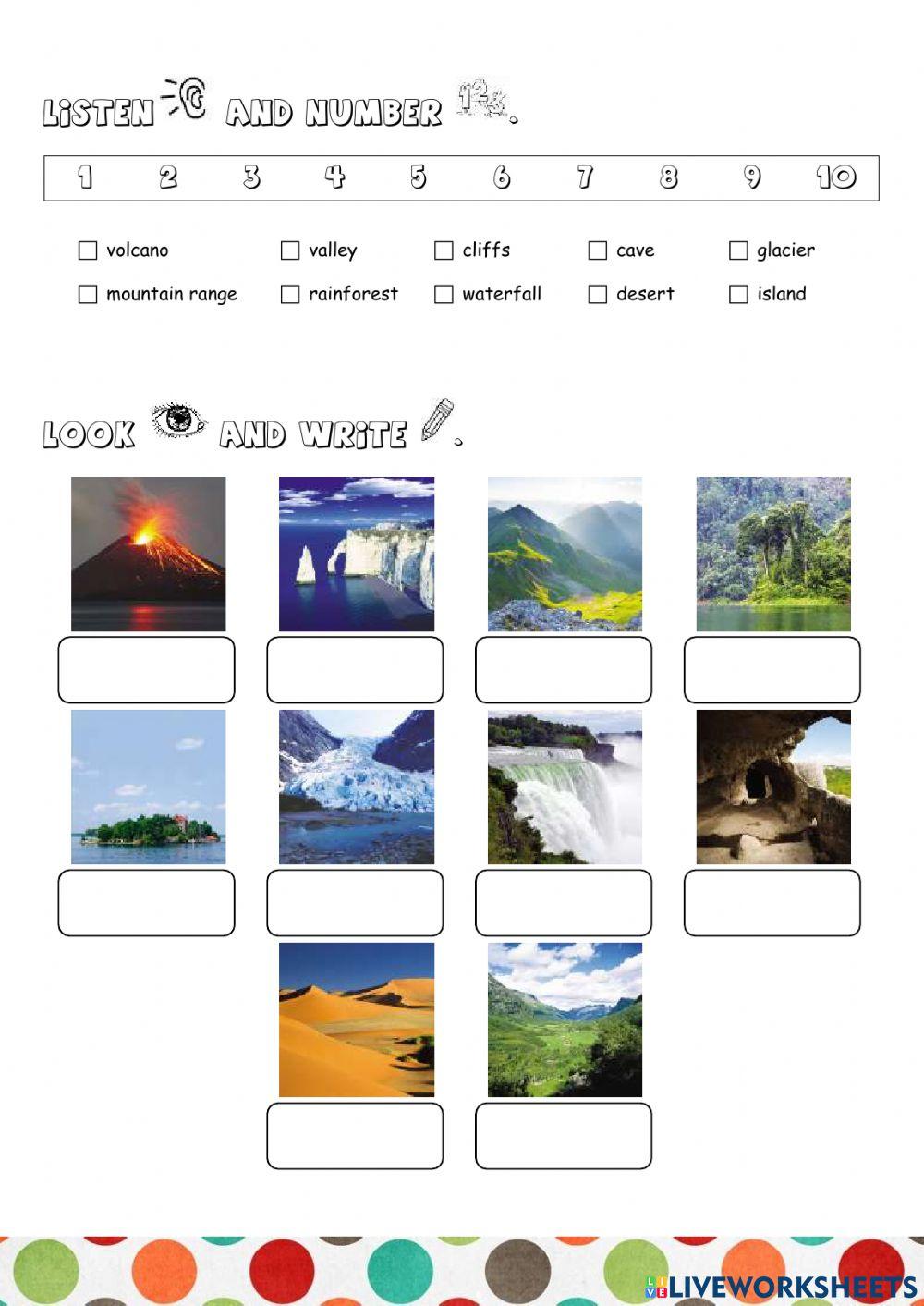 Tiger 6. Natural Wonders. worksheet | Live Worksheets