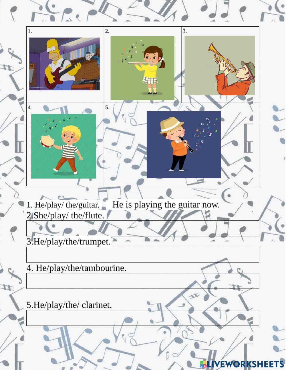 Musical instruments. worksheet | Live Worksheets