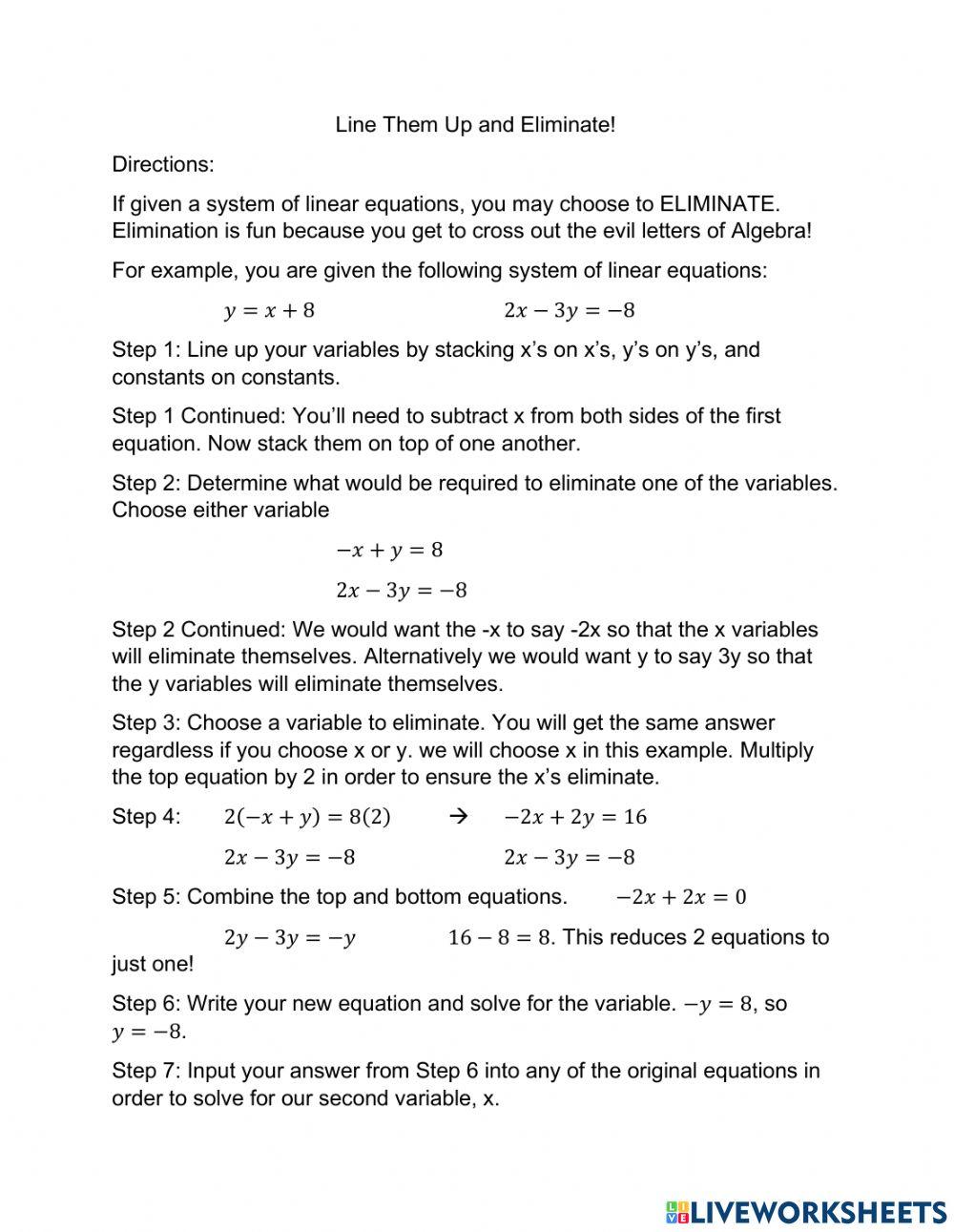 Line Them Up and Eliminate! | Rebecca A Hill | Live