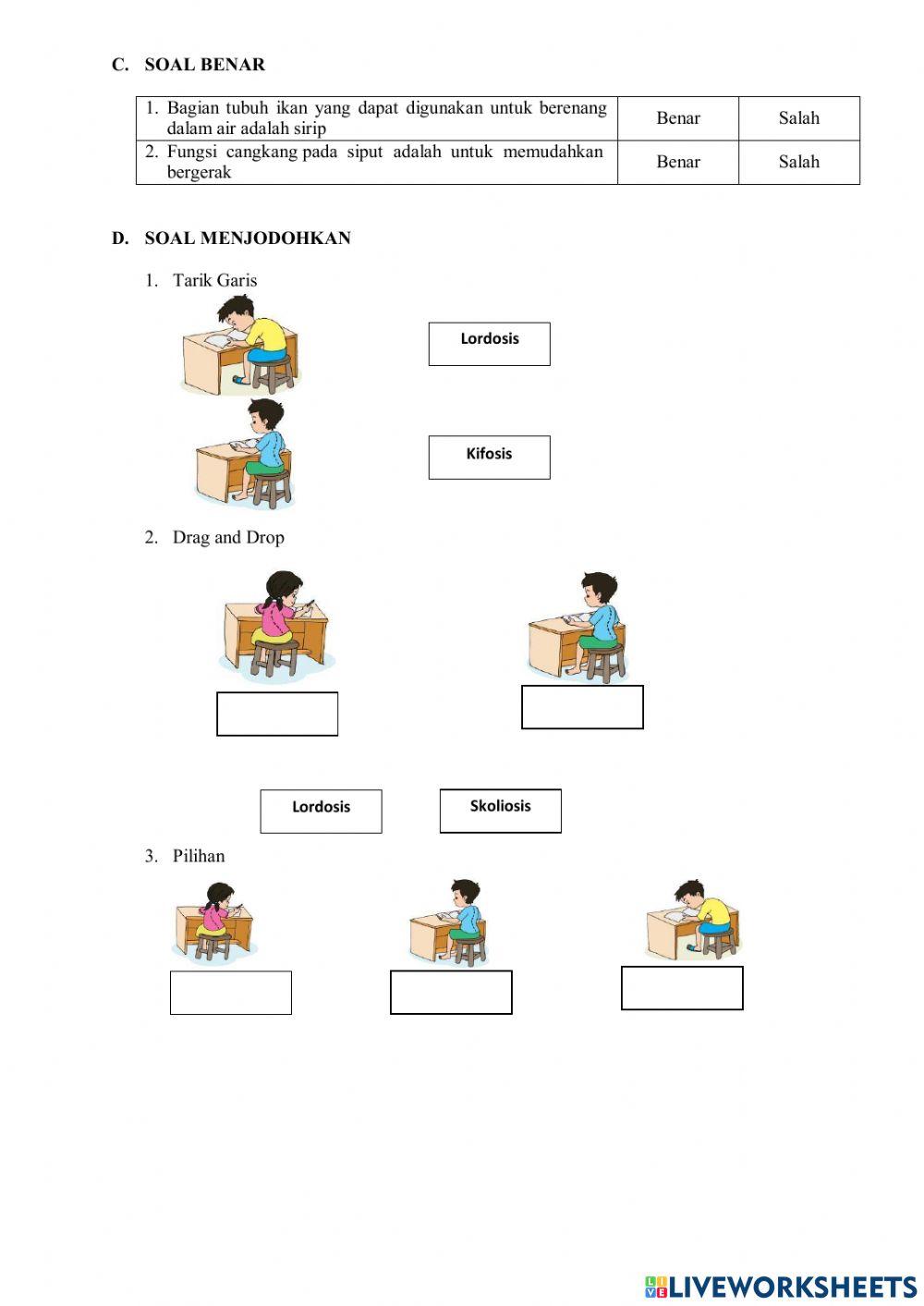 SOAL IPA KELAS 5 TEMA 1 online exercise for | Live Worksheets