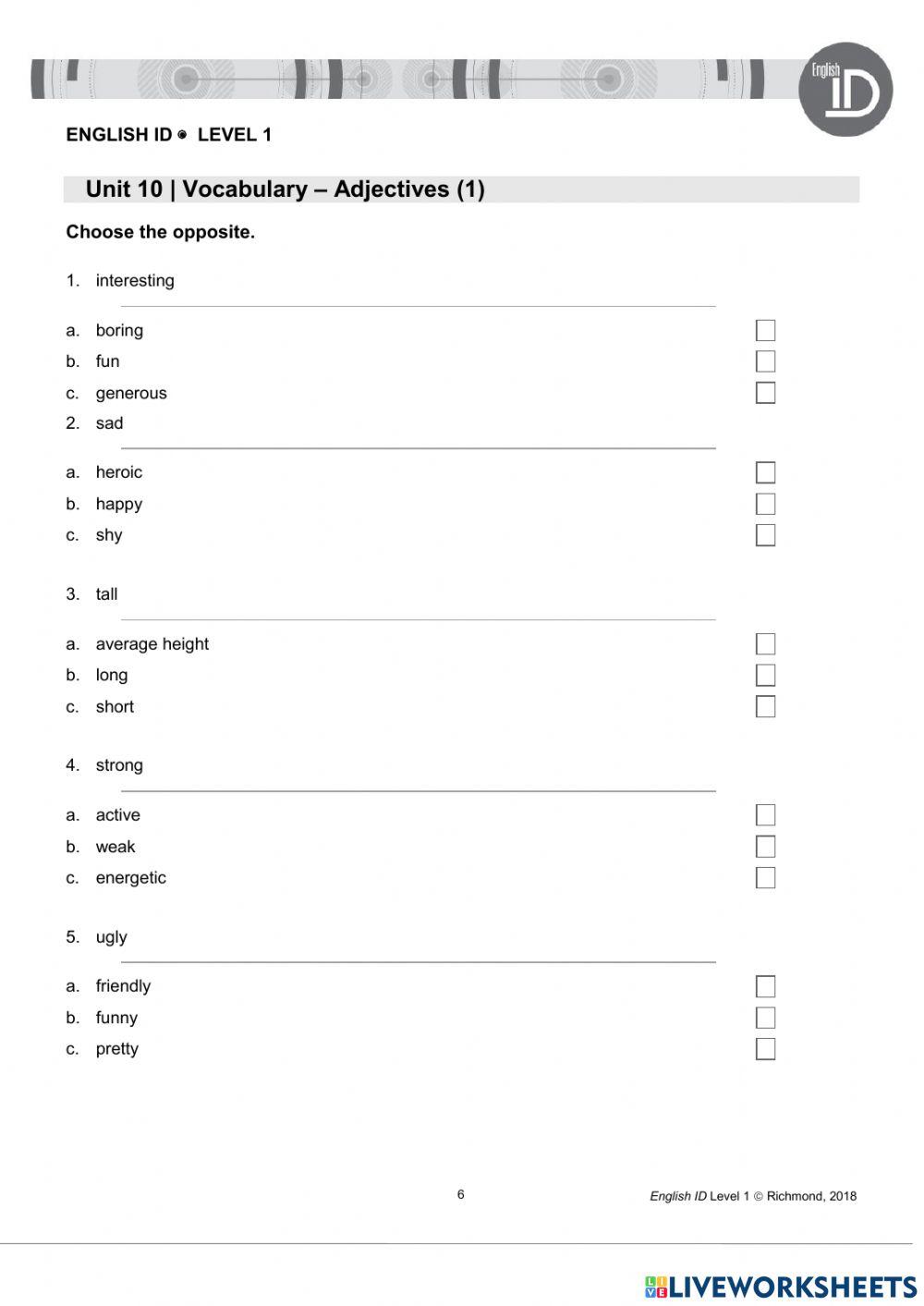 BASIC 10-EXAM online exercise for | Live Worksheets