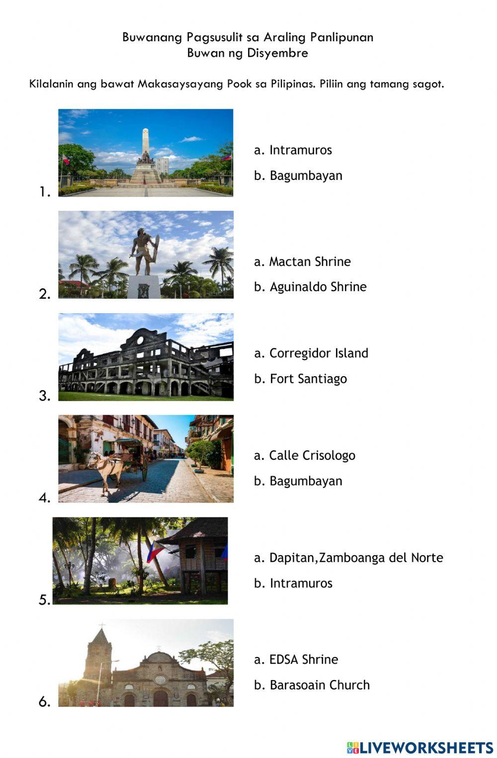 Mga Makasaysayang Pook Sa Pilipinas