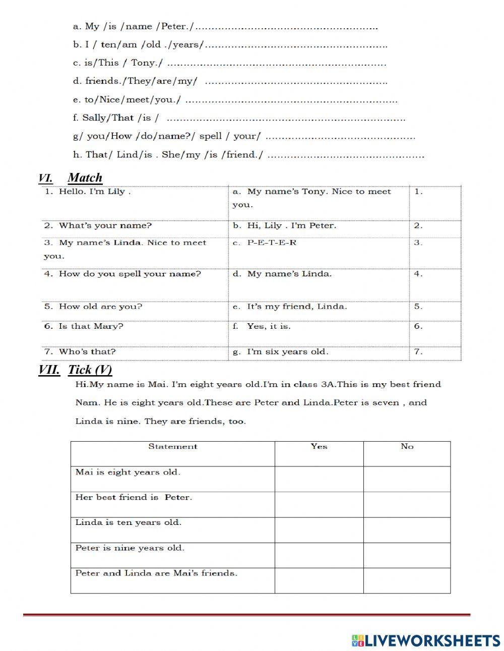 Final test 6 exercise | Live Worksheets