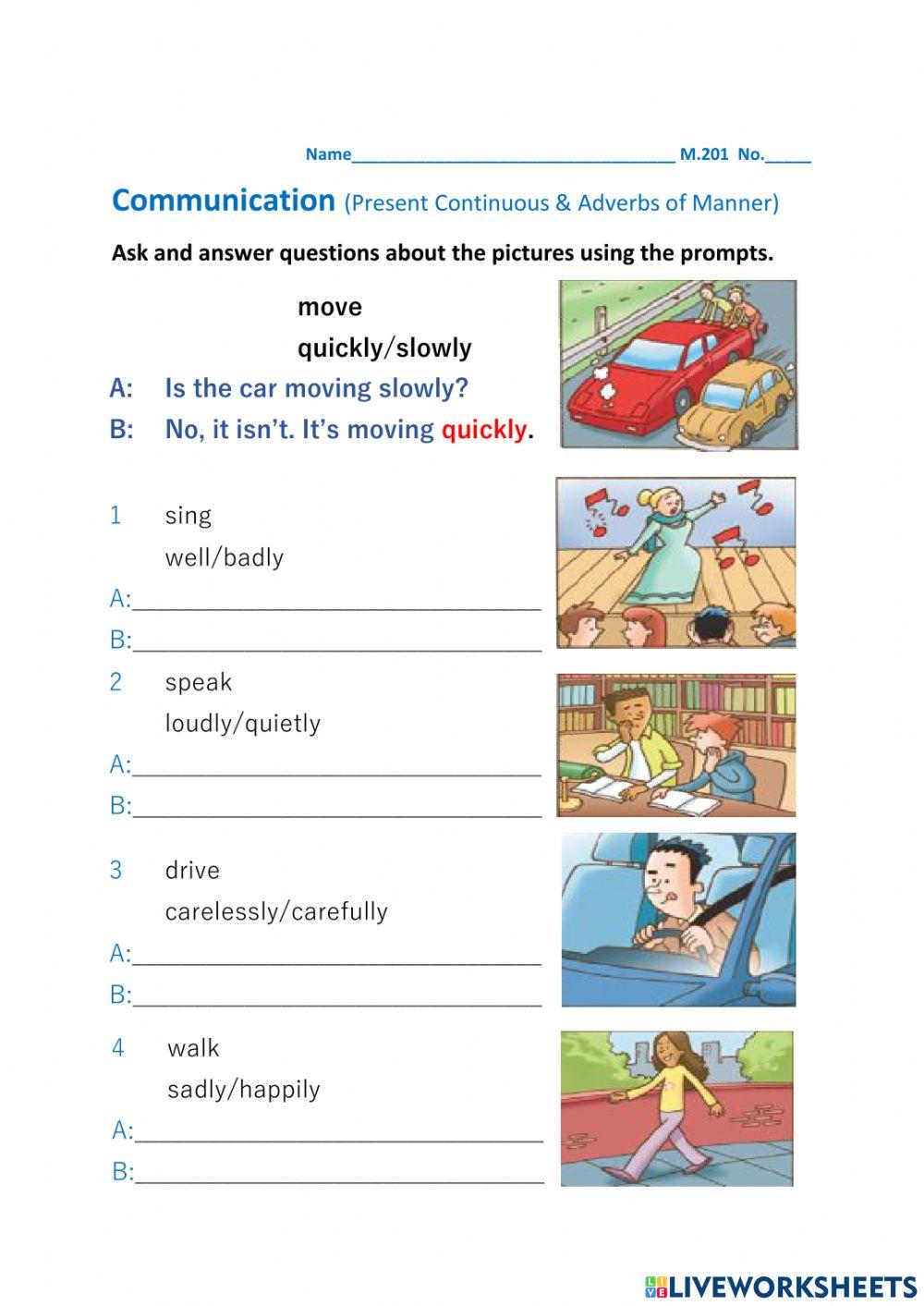 Present Continu… | Free Interactive Worksheets | 3513190