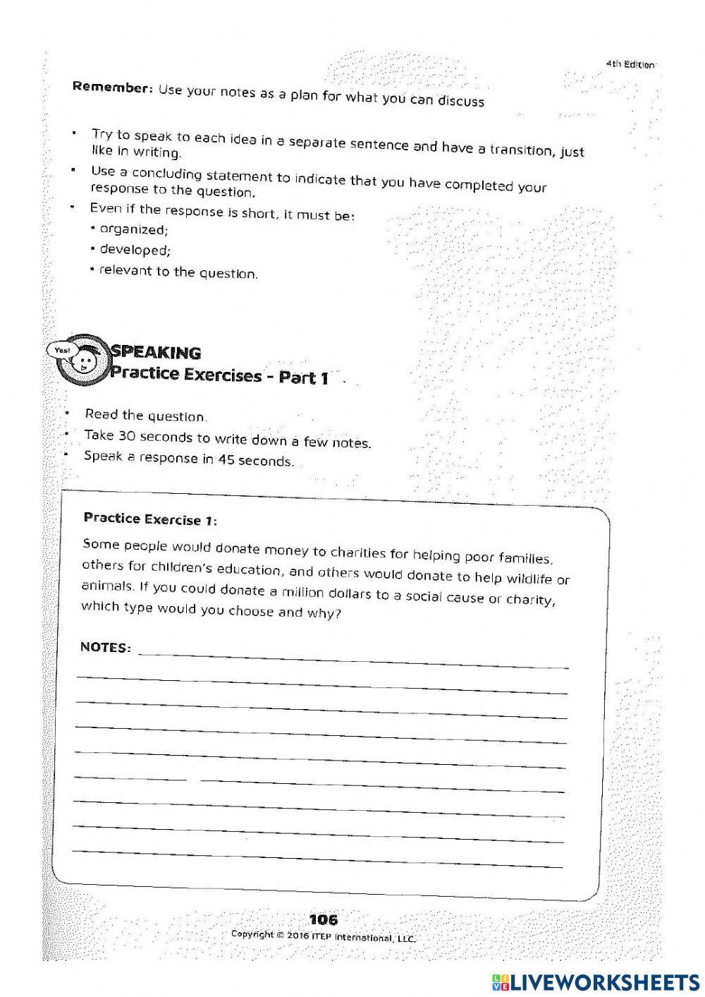 Speaking part i… | Free Interactive Worksheets | 6802609