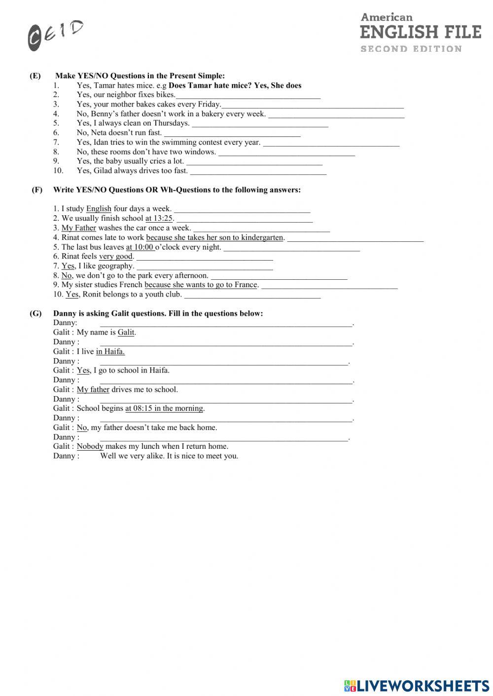 SECOND QUIZ II CYCLE online exercise for | Live Worksheets