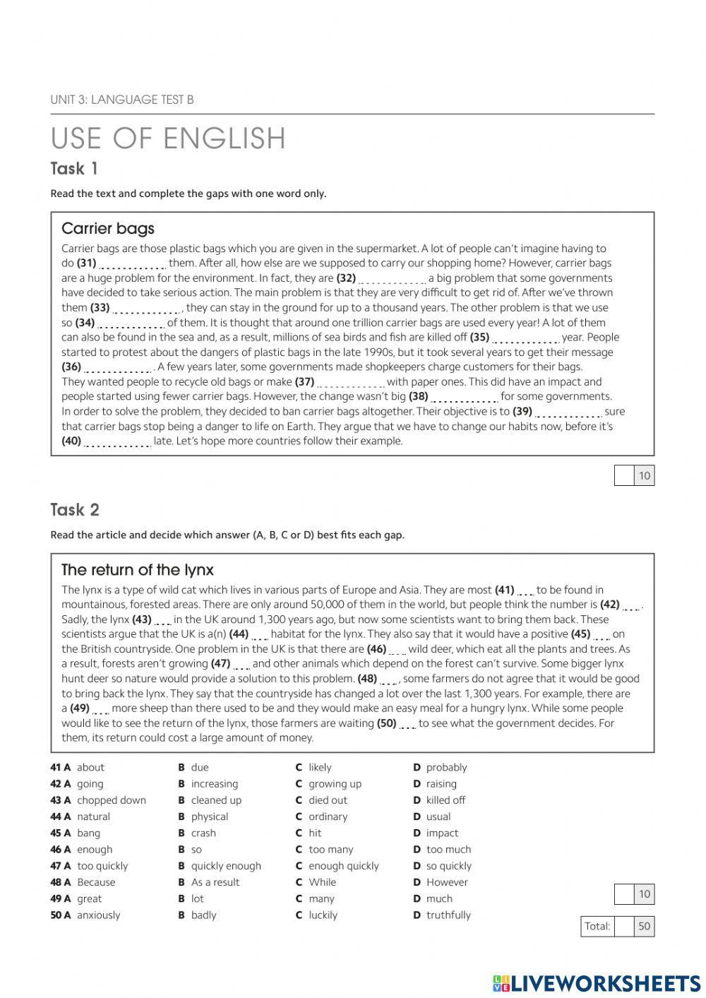 G6 Day 38 Lang 2 worksheet | Live Worksheets