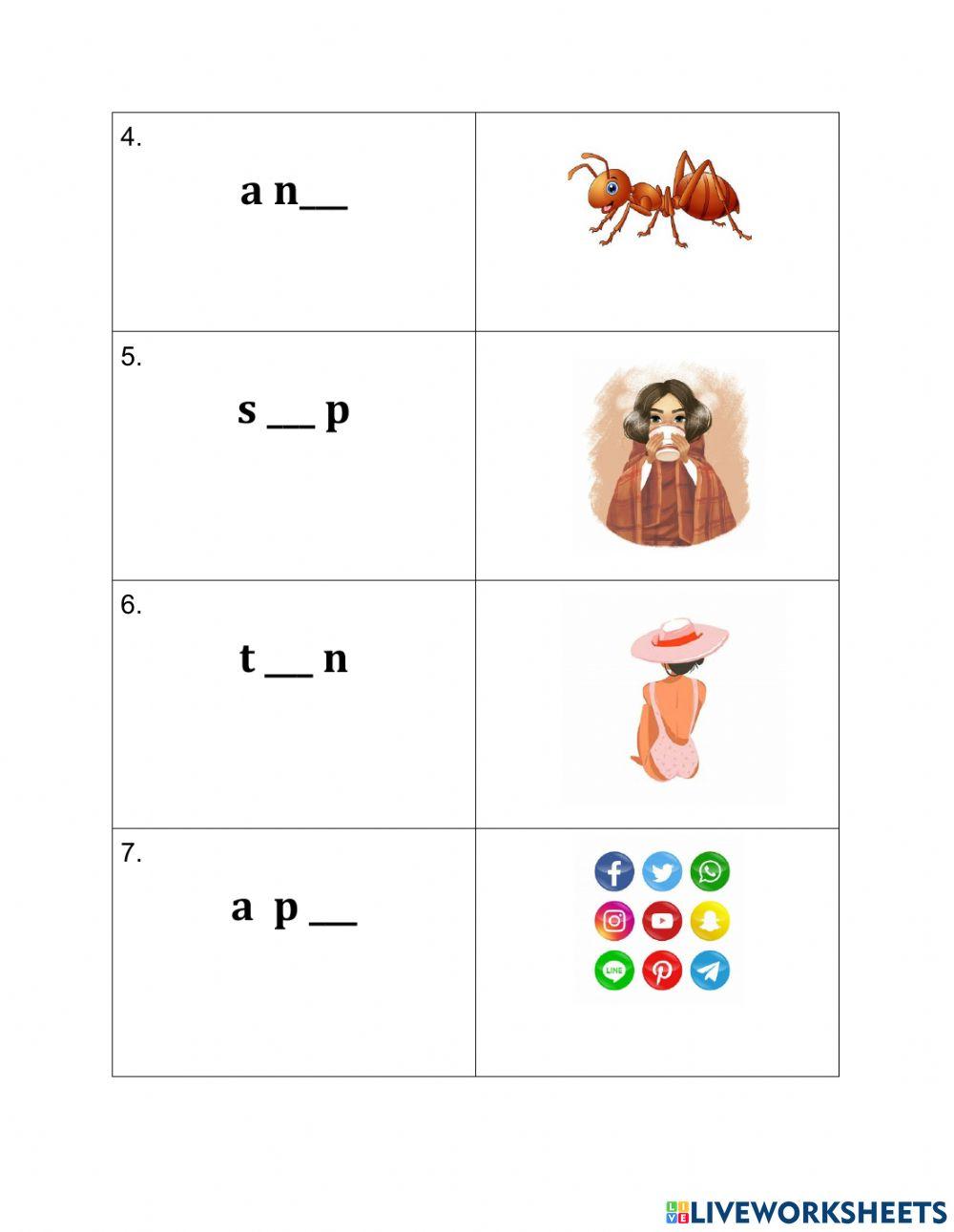 Phonics online exercise for 5 | Live Worksheets