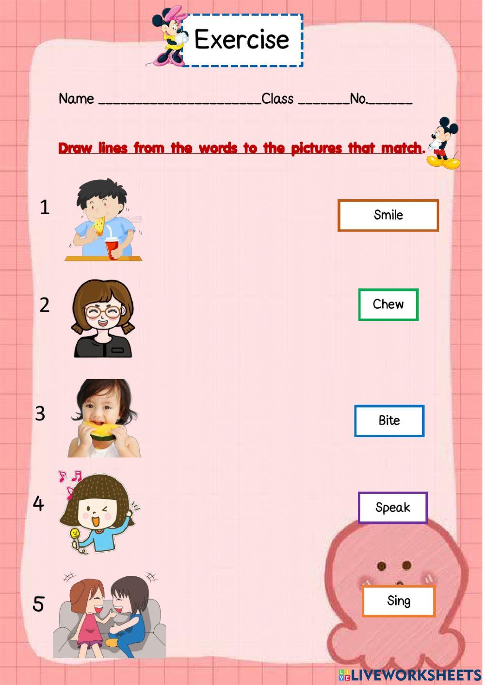 Exercise G.2 Healthy Teeth online exercise for | Live Worksheets