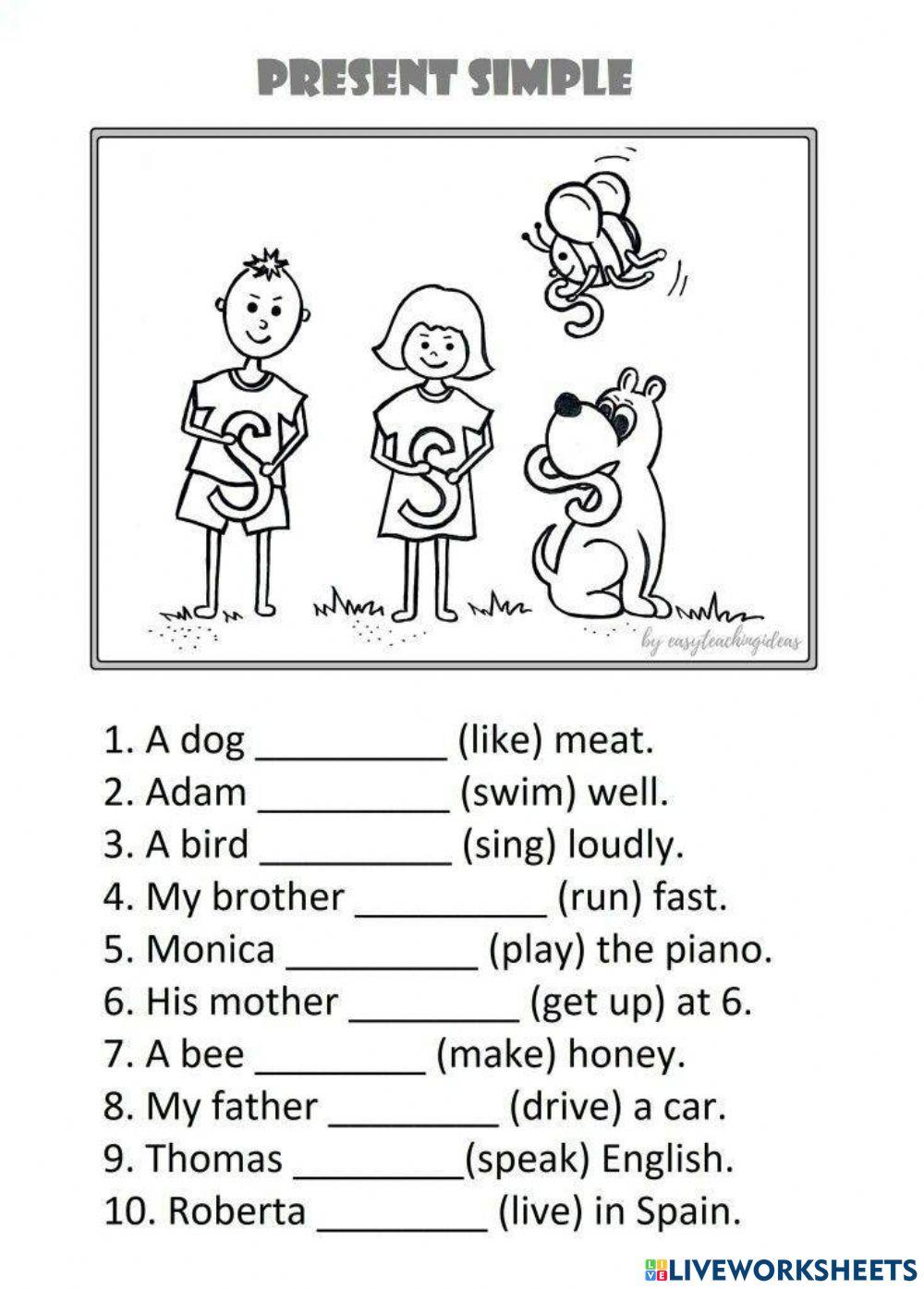 Tense online pdf activity for Grade 5 | Live Worksheets