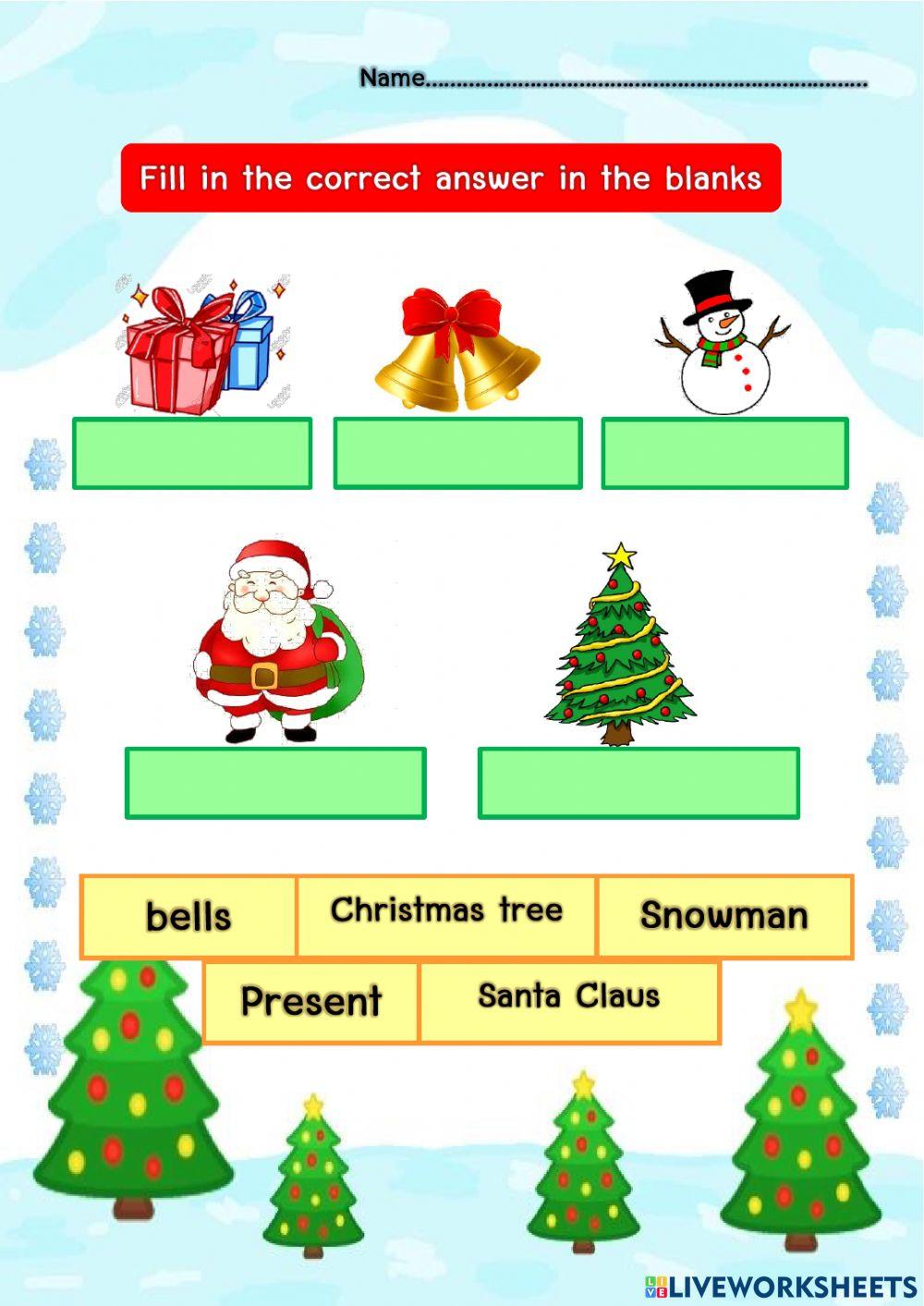 Christmas's Day interactive worksheet | Live Worksheets