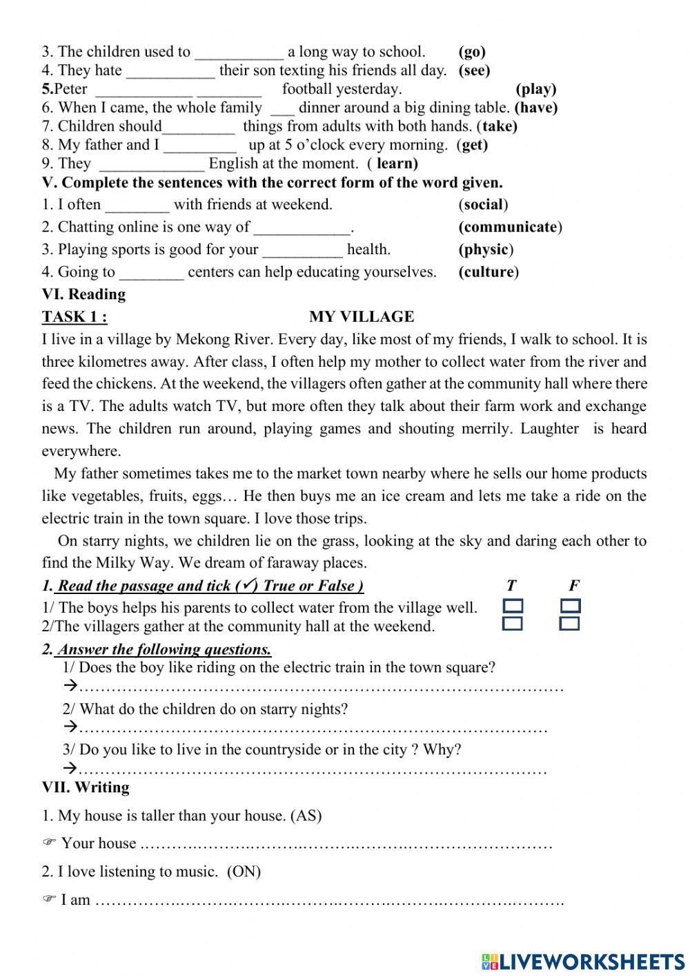E8 - first term revision 2 worksheet | Live Worksheets