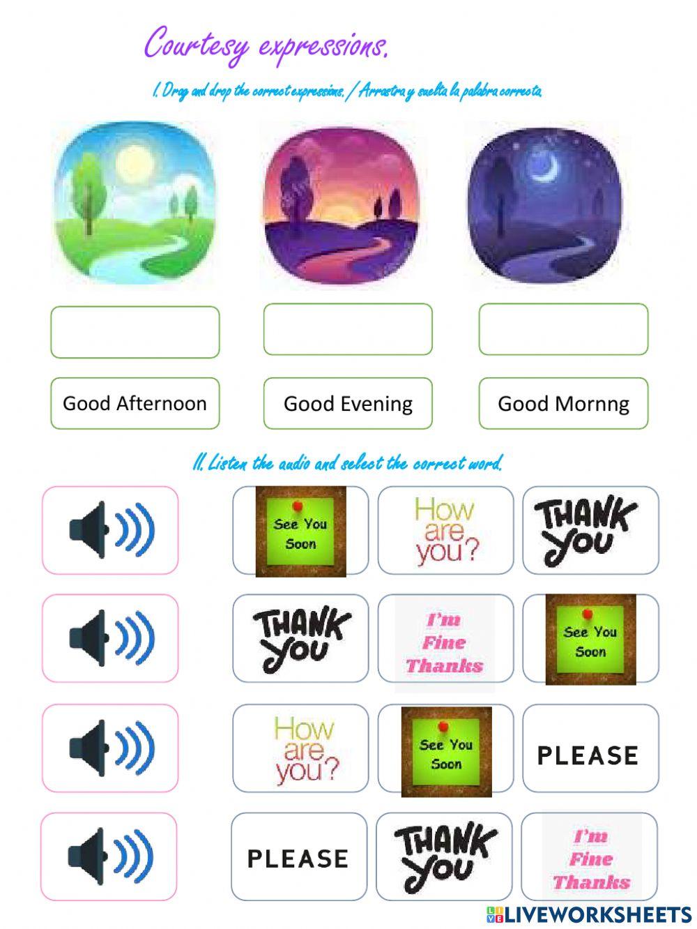 Courtesy expres… | Free Interactive Worksheets | 1748655