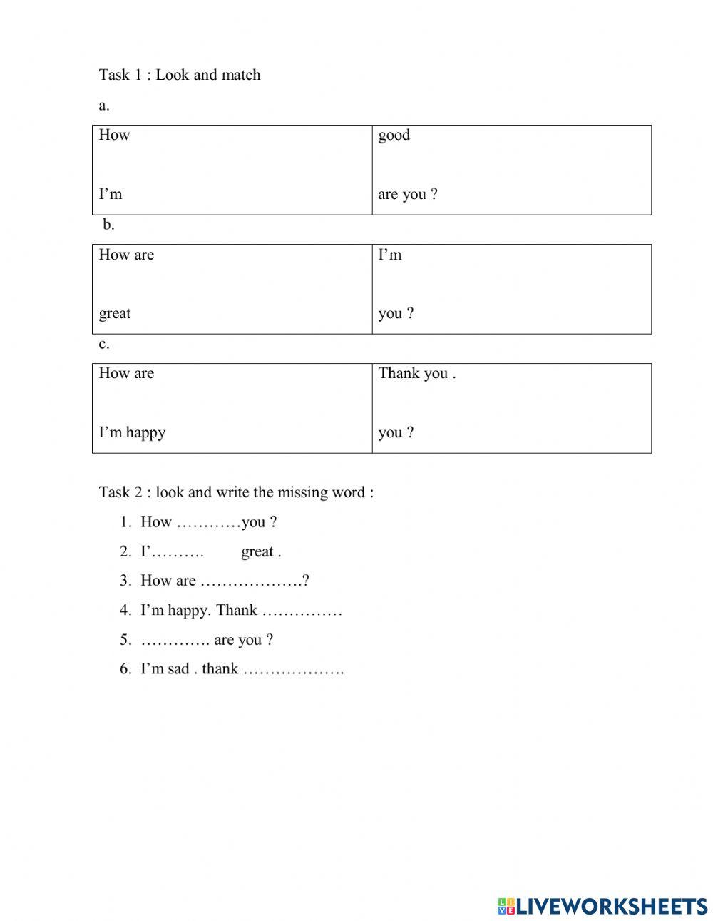 Look and match enlgish grade 2 worksheet | Live Worksheets