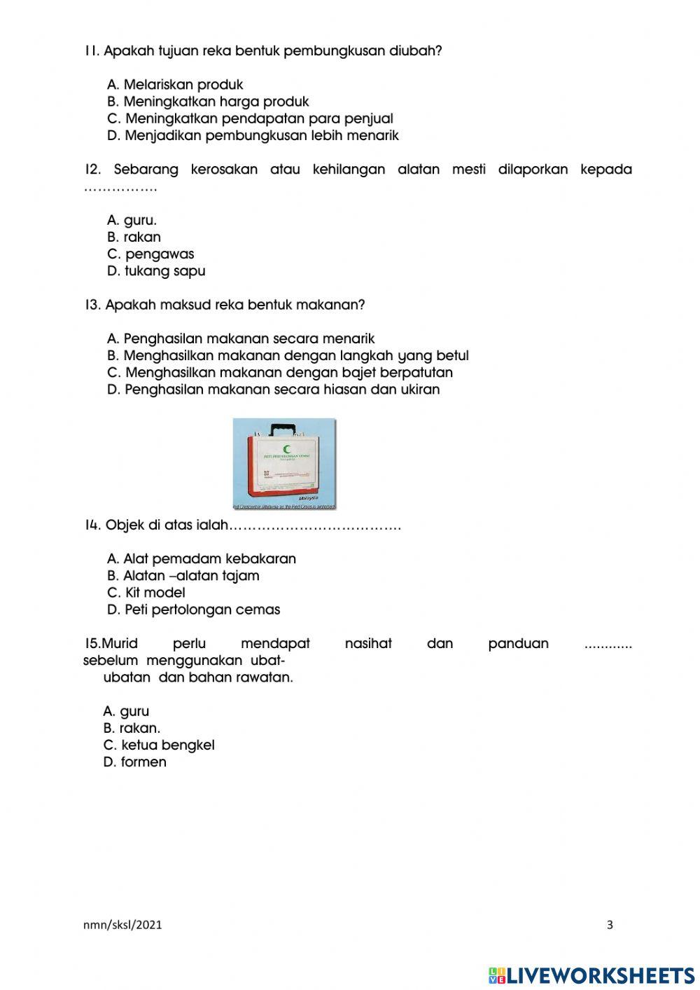 Soalan RBT Tahun 4 5267310 | tceann | Live Worksheets
