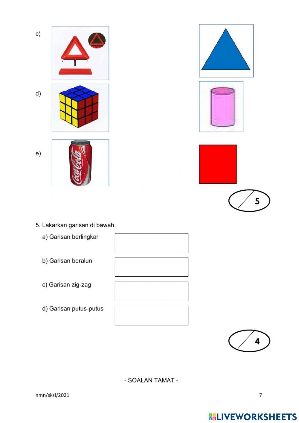 Soalan RBT Tahun 4 5267310 | tceann | Live Worksheets