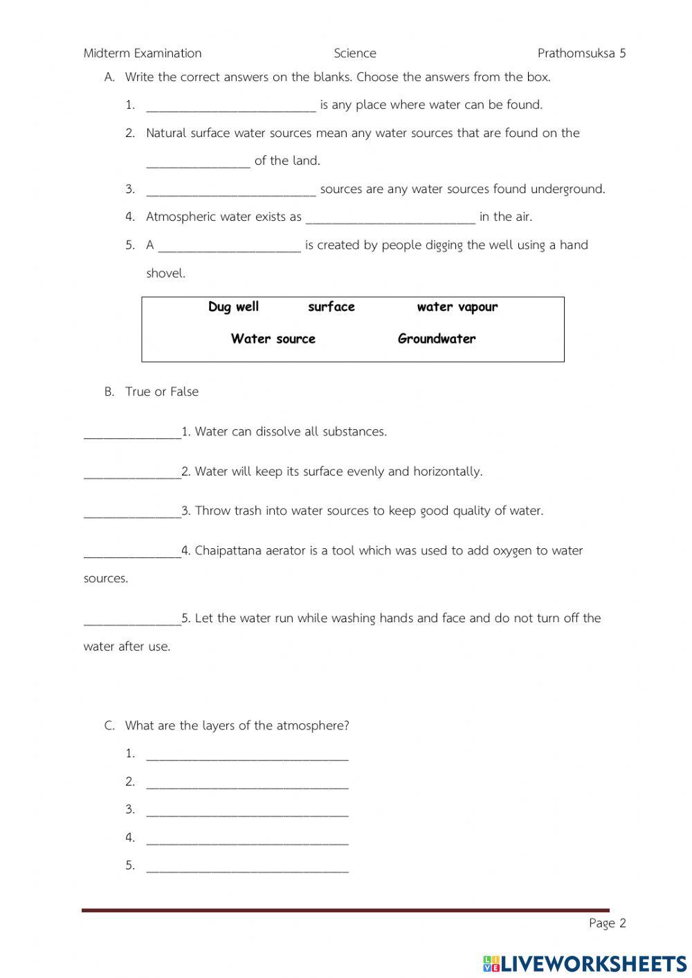 P5 Mtest 6803156 | chariz | Live Worksheets