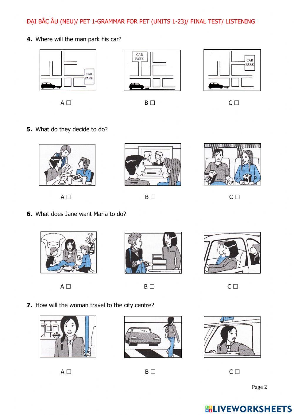 Pet 1 final test- listening | Hường Nguyễn | Live
