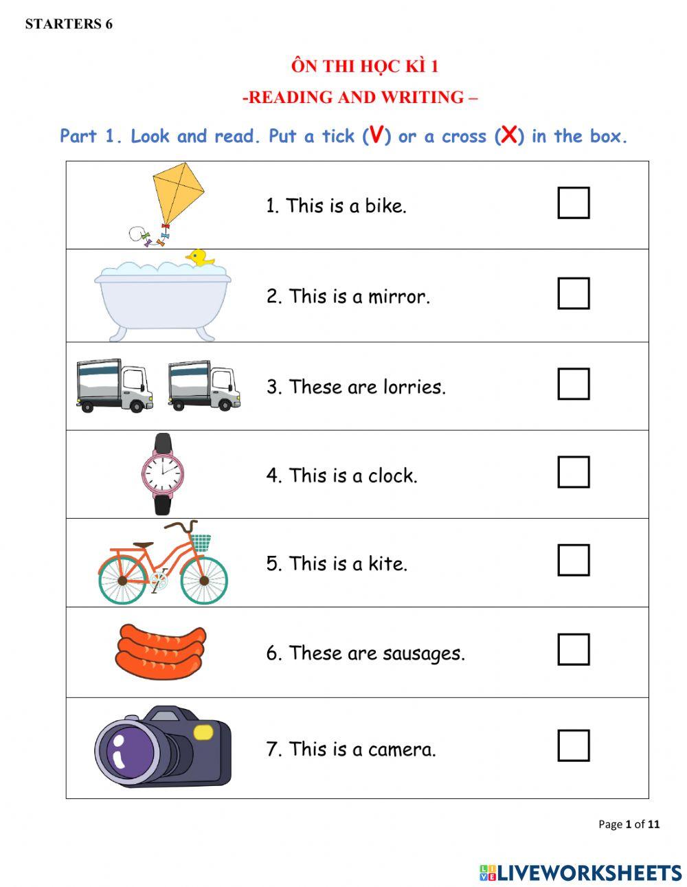 REVIEW STARTERS online exercise for | Live Worksheets