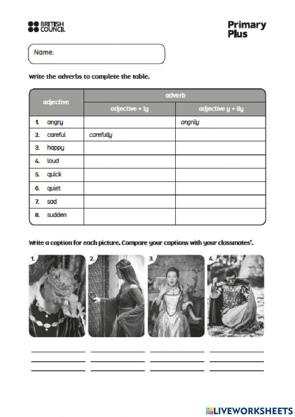 Adverbs | Free Interactive Worksheets | 3514331