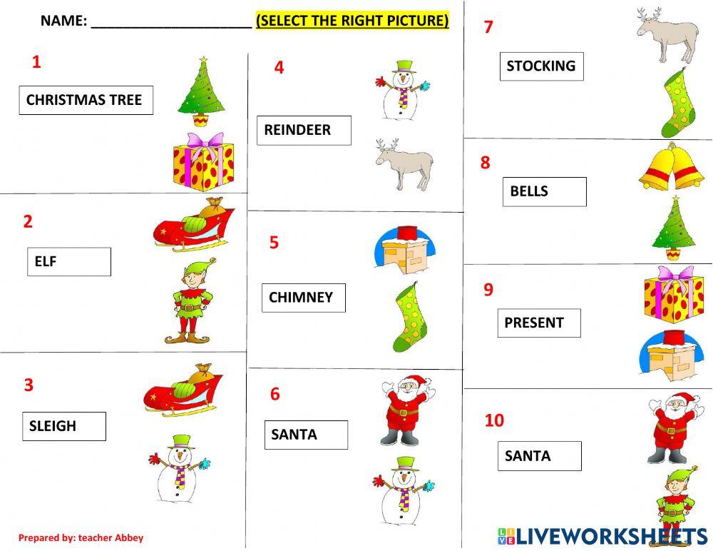 christmas worksheet 1 online exercise for | Live Worksheets