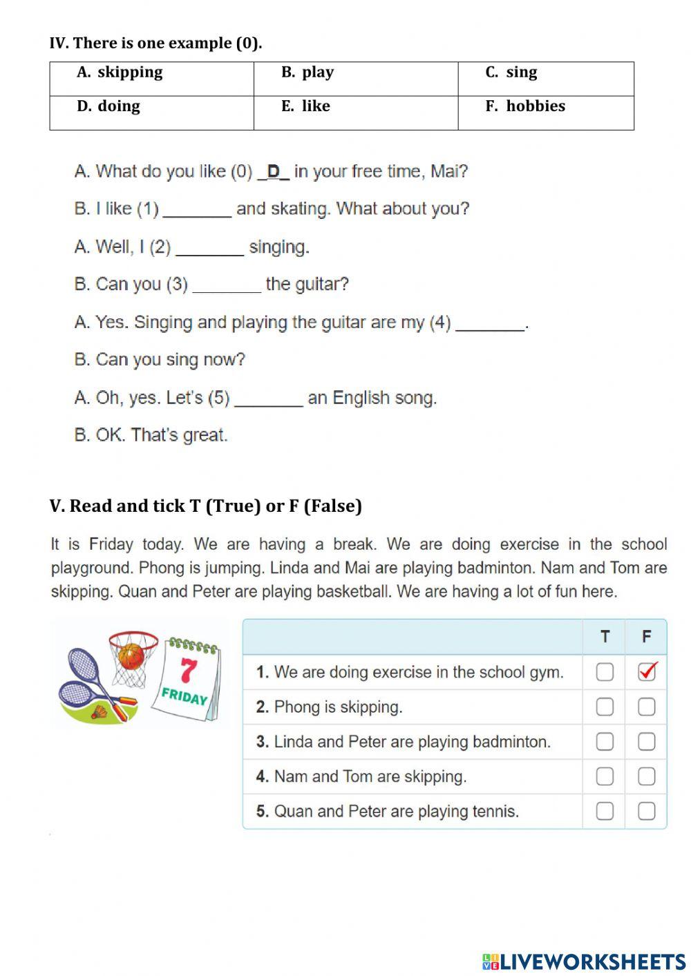REview foe final test worksheet | Live Worksheets