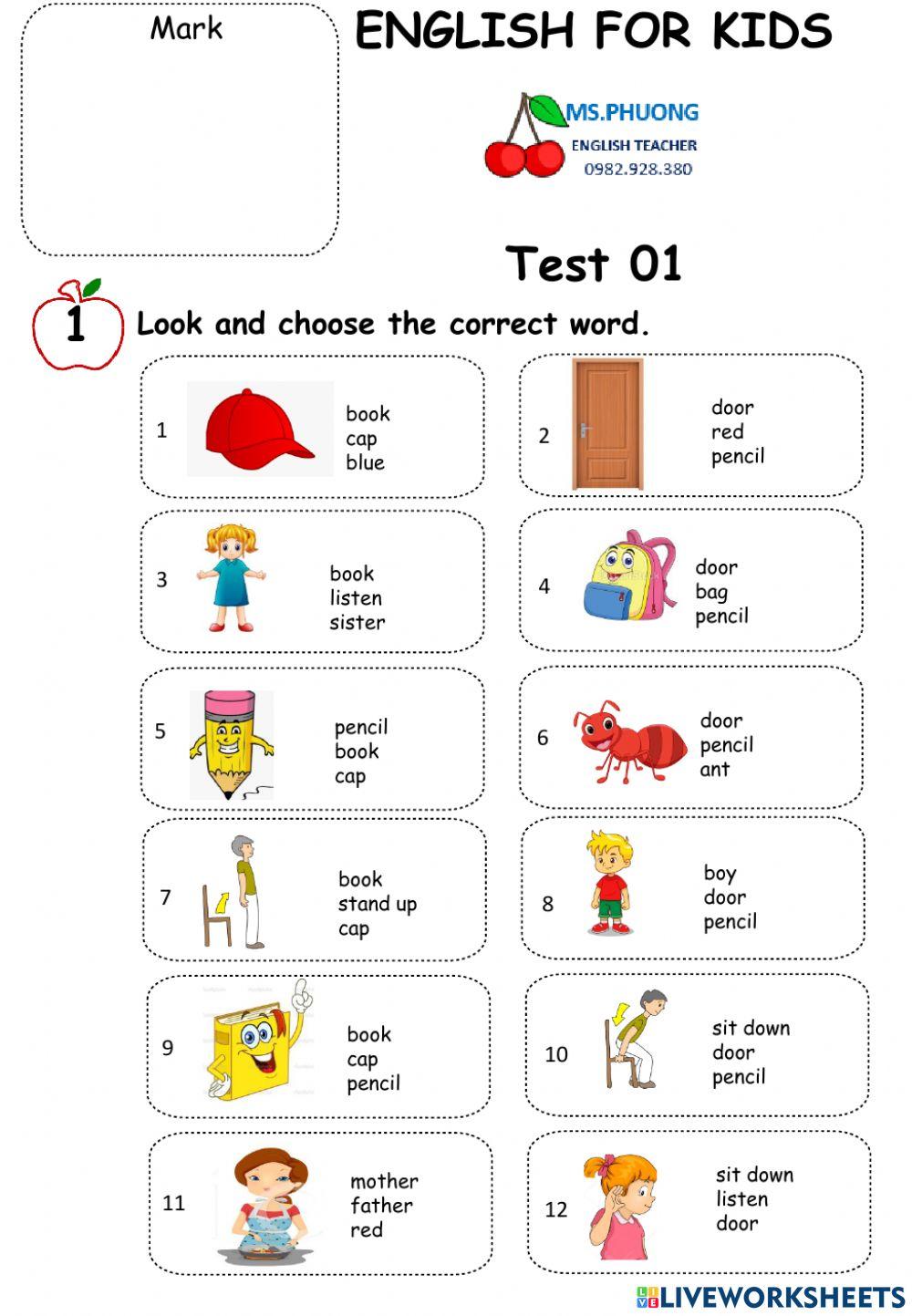 1751084 | Review Grade 1-Test 01 | phuong8380