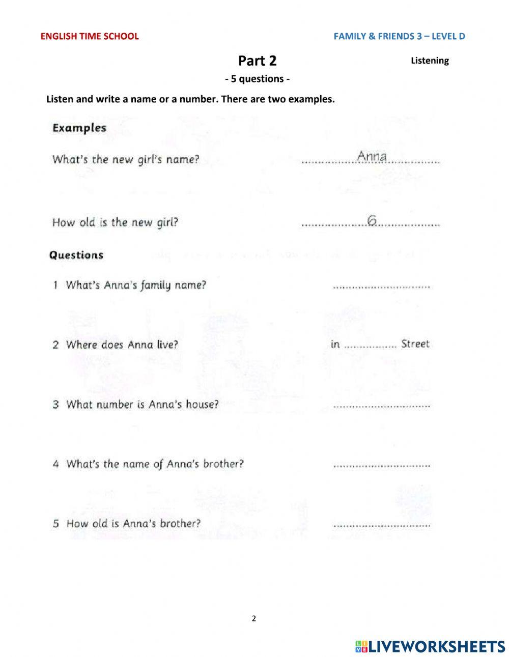 Test online exercise for Grade 3 | Live Worksheets