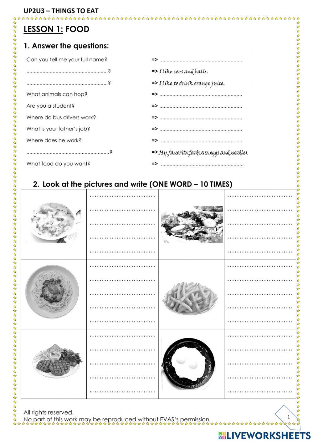 Unit 3 up 2 worksheet | Live Worksheets