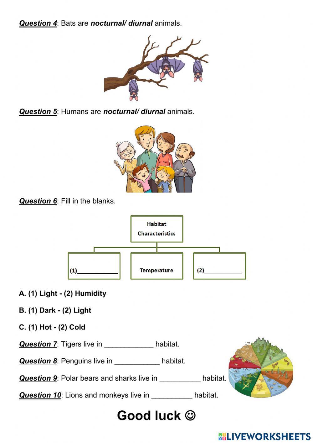 Science online exercise for 5 | Live Worksheets