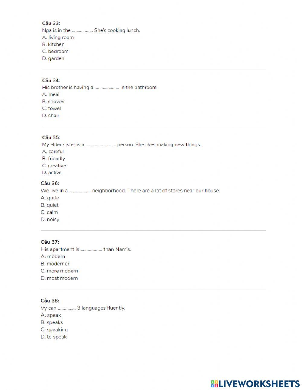 Grade 6 interactive exercise for 6 | Live Worksheets