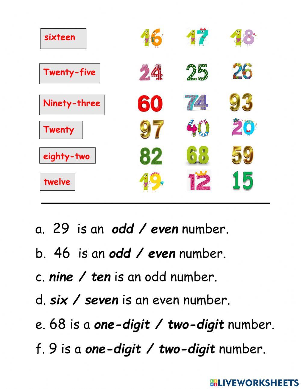 Review online exercise for grade 2 | Live Worksheets