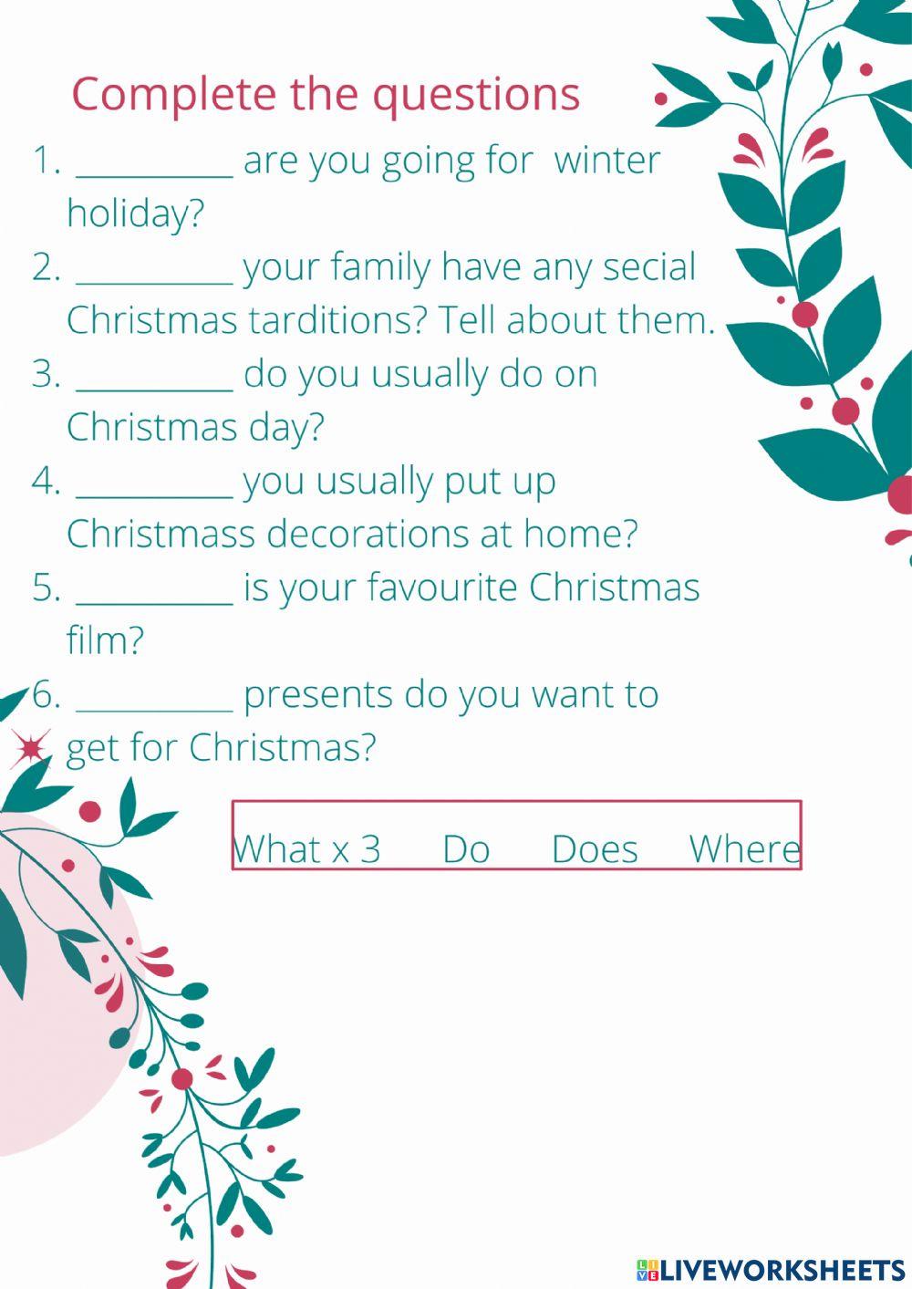 Christmas 1753219 | Anna | Live Worksheets