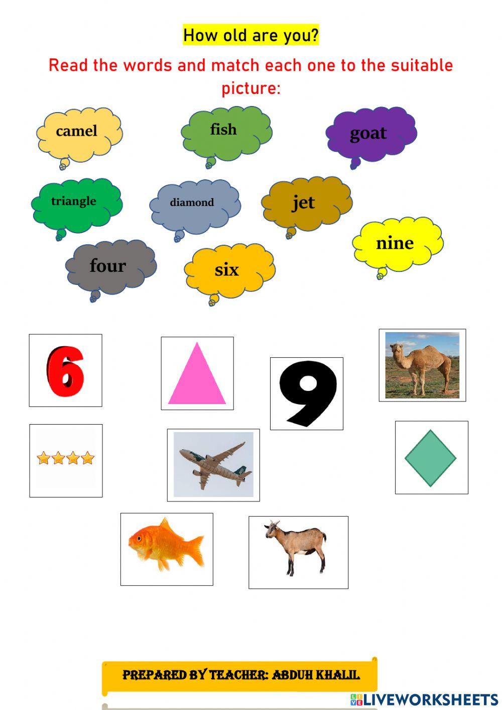 Unit 4:How old are you? worksheet | Live Worksheets