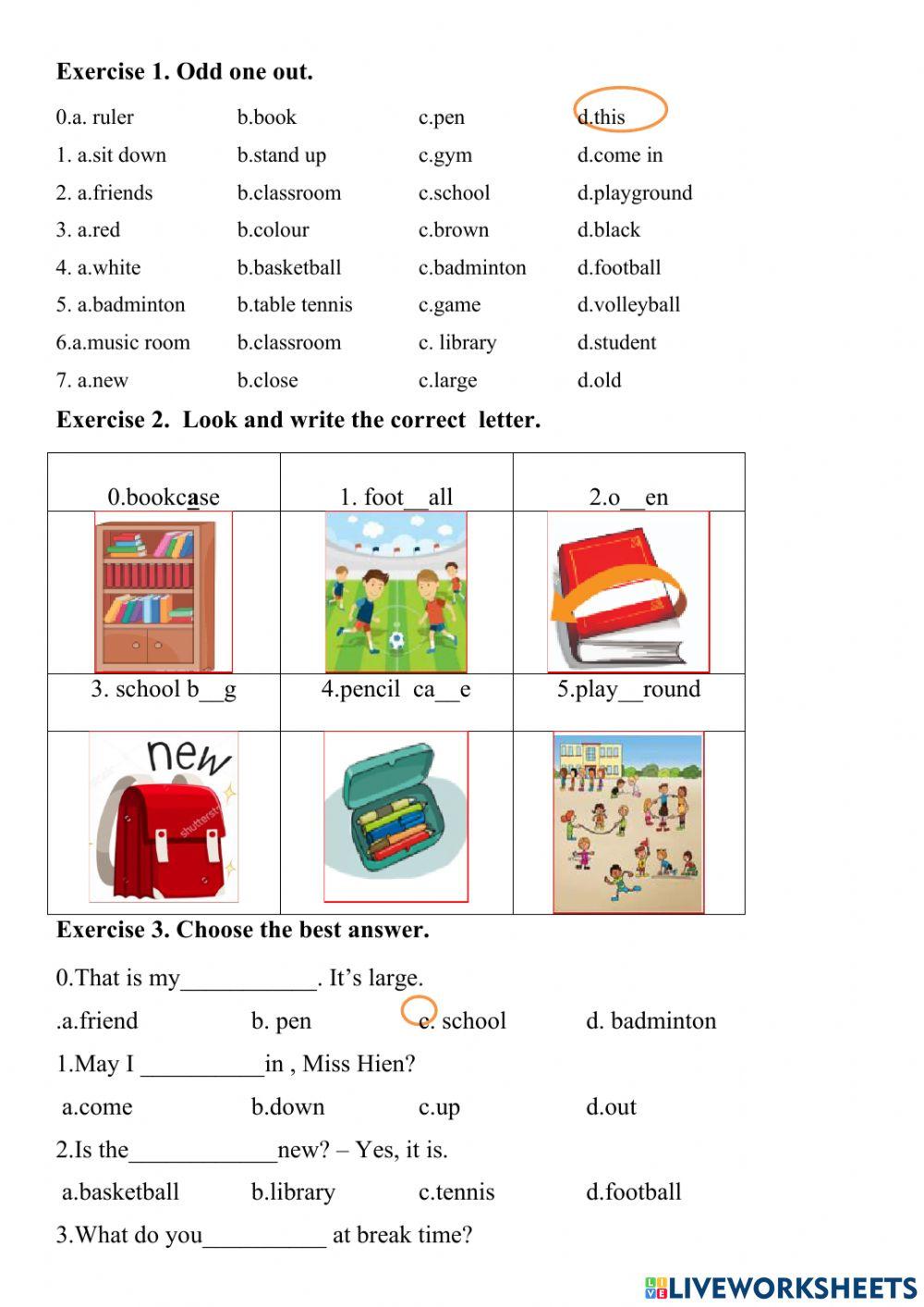 Test 2 online exercise for 3D | Live Worksheets
