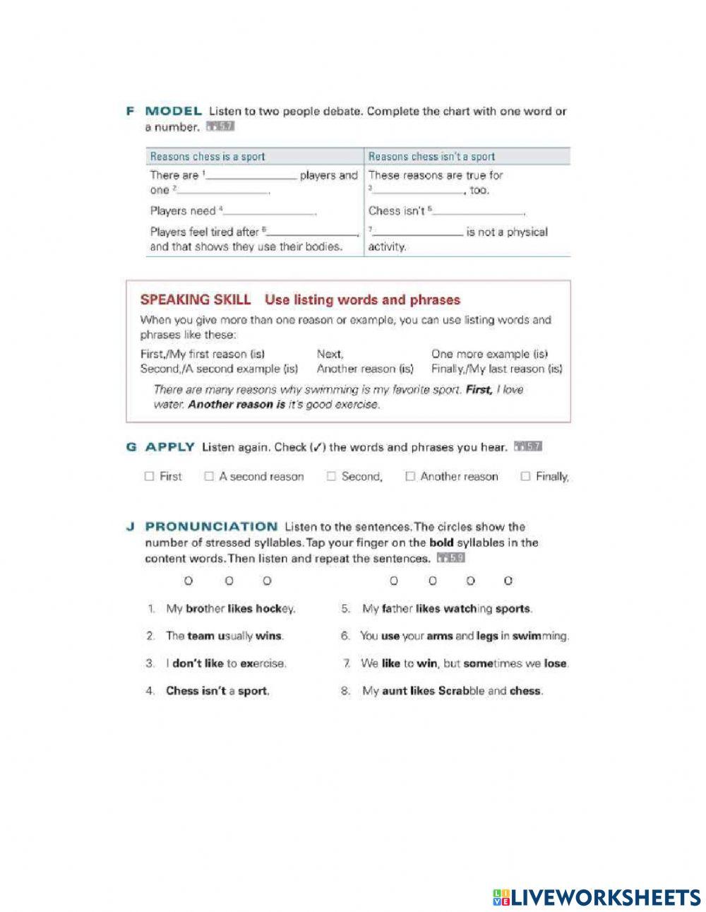 CPT1 Unit 5 More than a game P2 worksheet | Live Worksheets