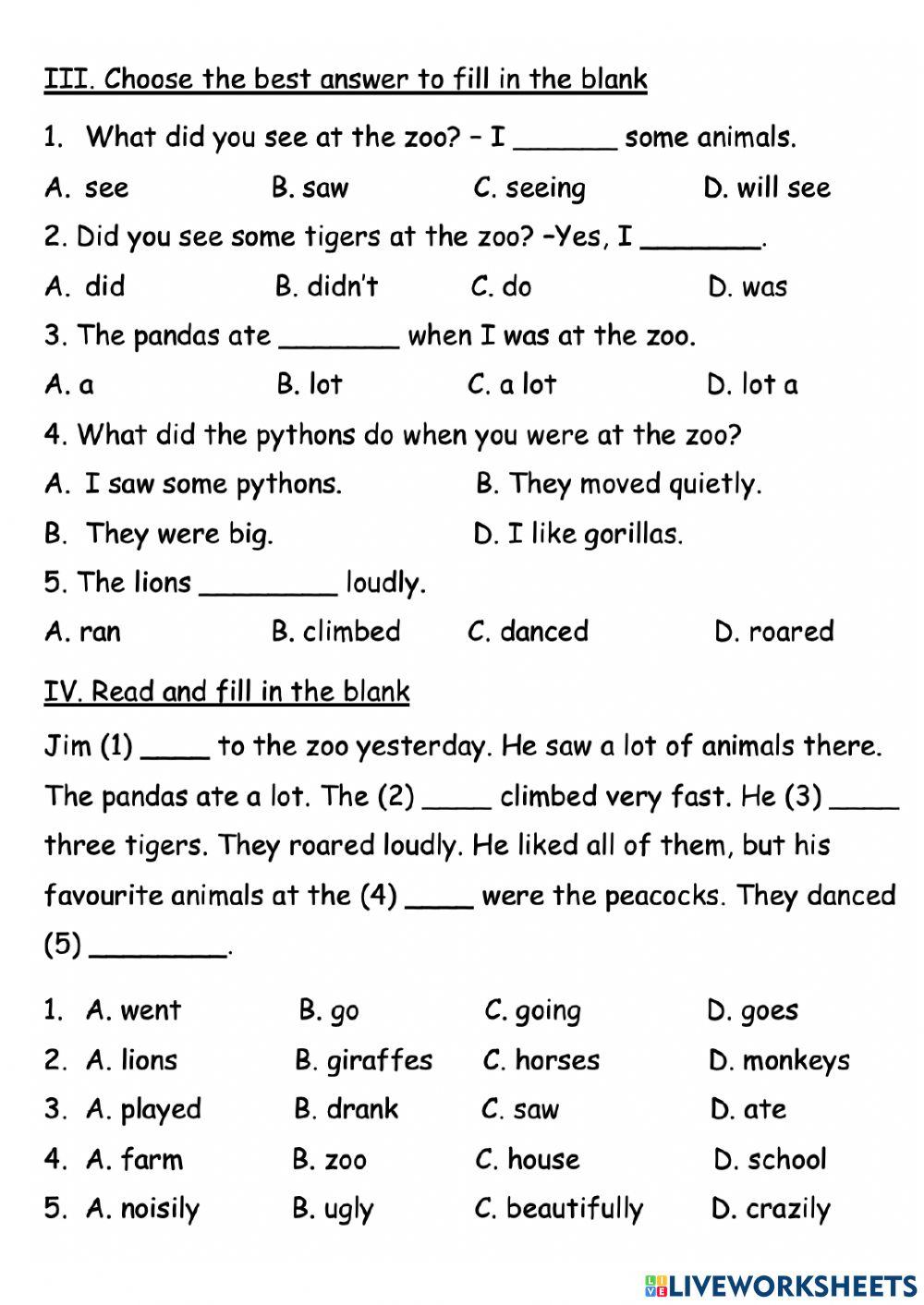 Grade 5- week 16 worksheet | Live Worksheets