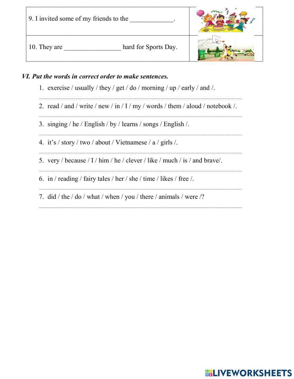 1754118 | English 5 Review 2 | Đo | LiveWorksheets