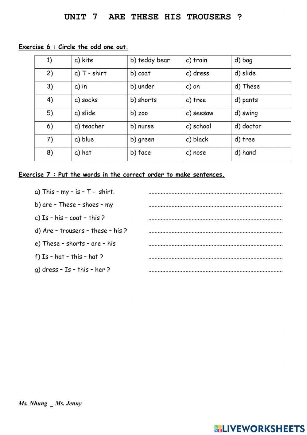 FF1 - unit 10 | Free Interactive Worksheets | 3515590