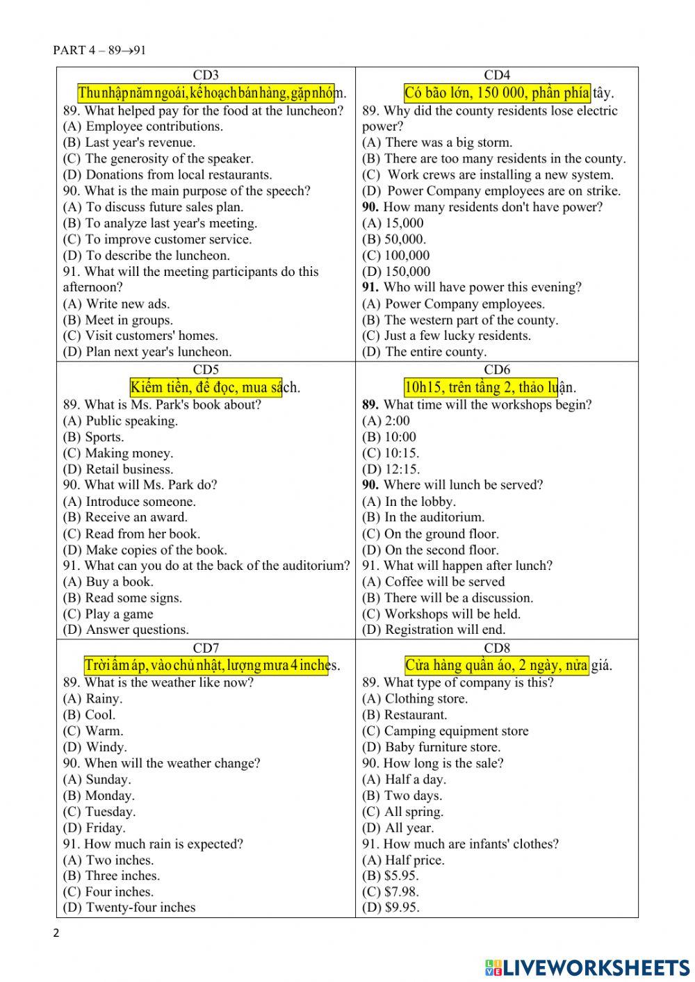 Ept 3 (3) worksheet | Live Worksheets