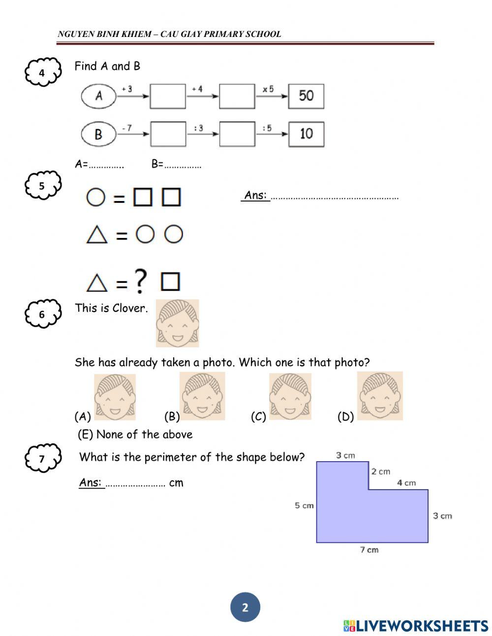First term grade 3 online exercise for | Live Worksheets