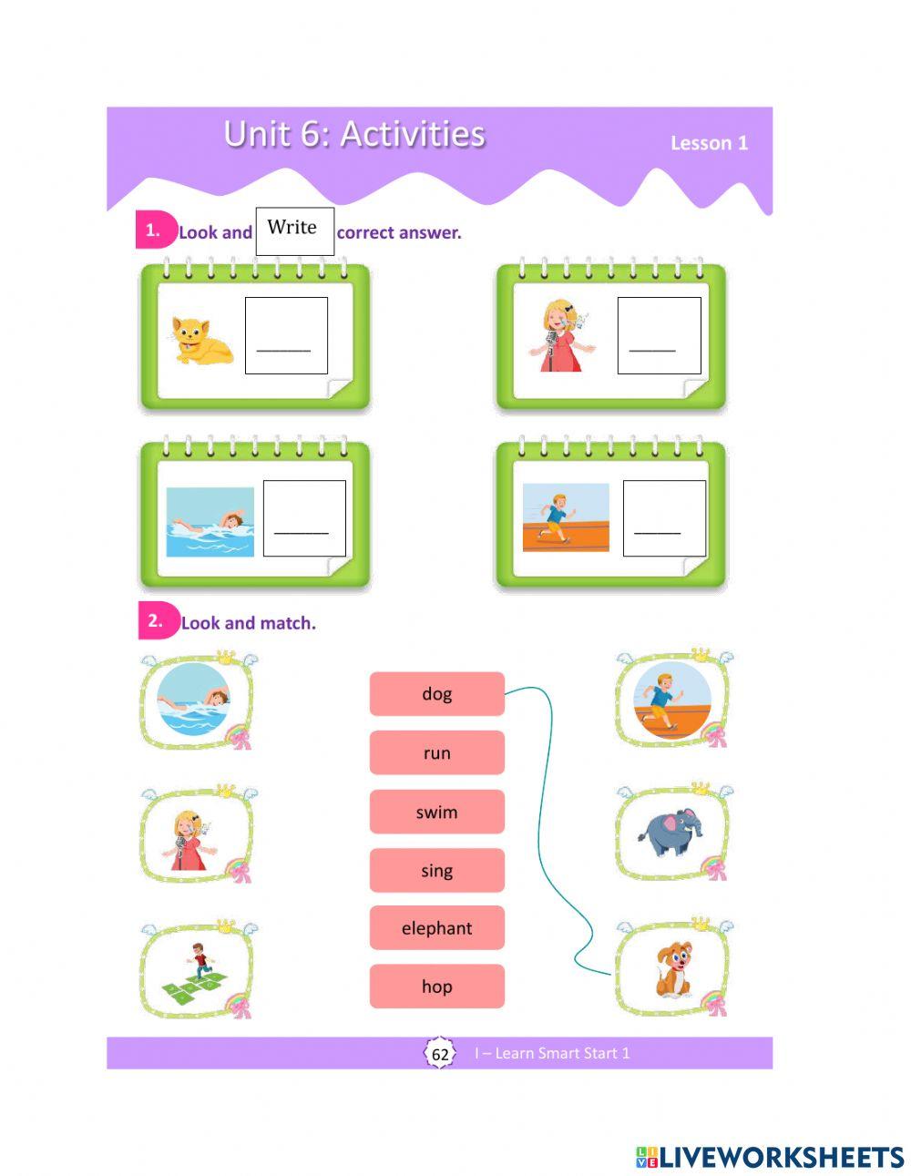 Smart start worksheet | Live Worksheets