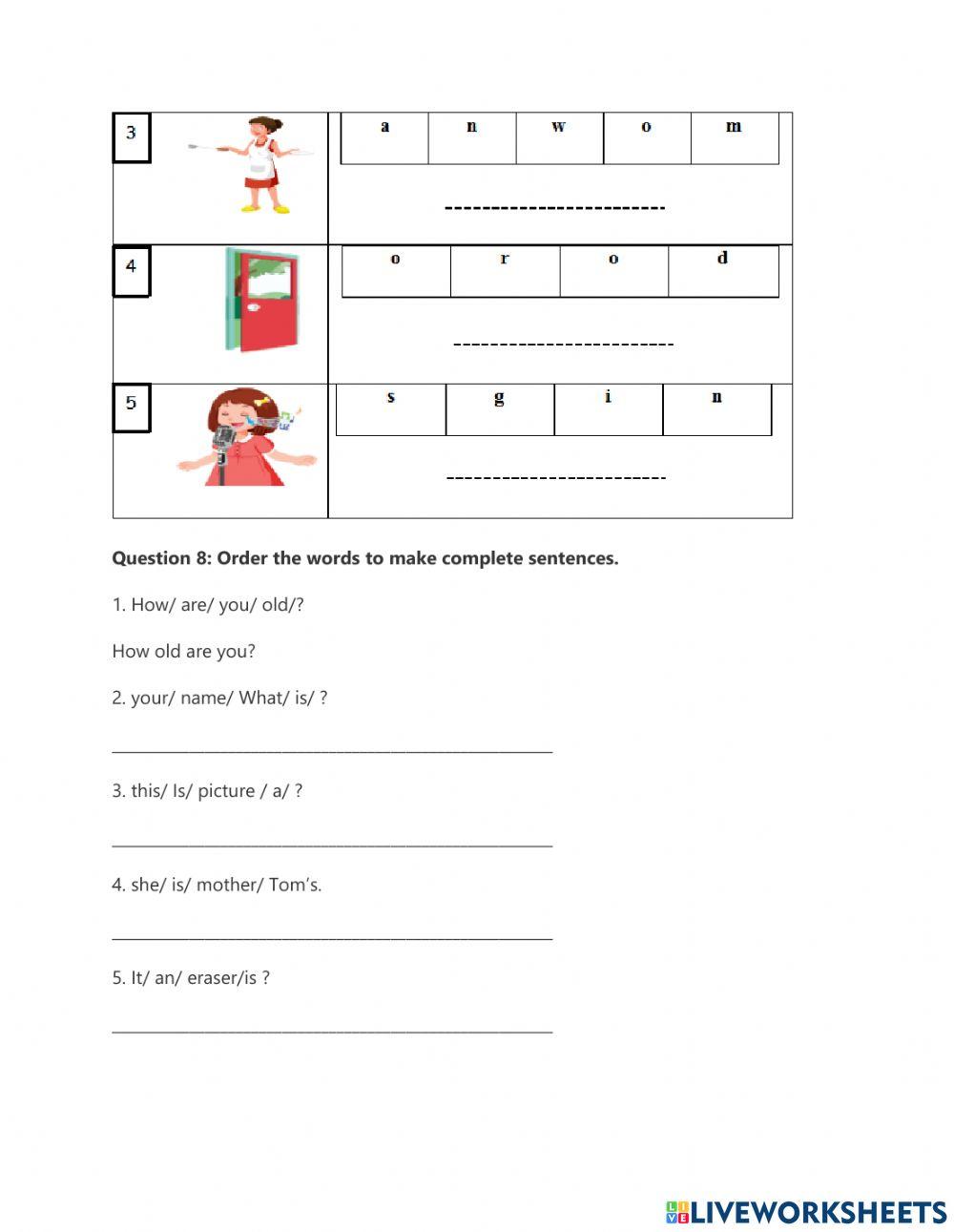 Grade 3-smart star- final test worksheet | Live Worksheets
