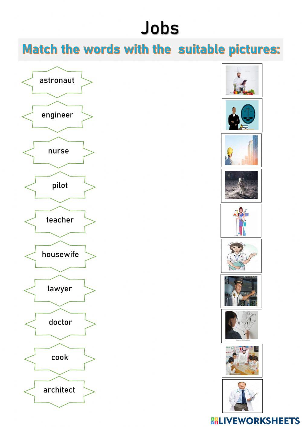 Jobs online exercise for 6th | Live Worksheets