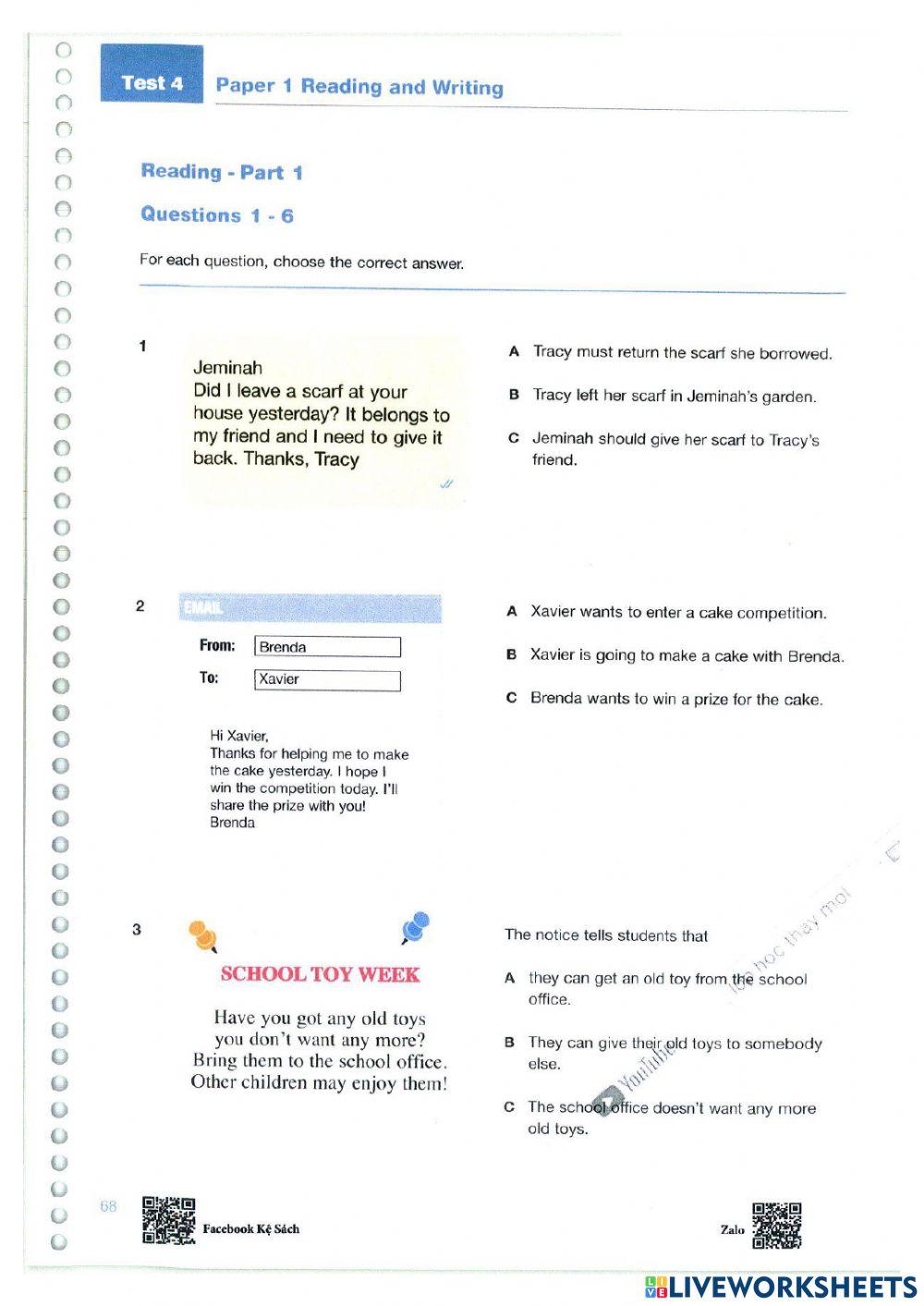 reading full Ready for A2 test 4 2655589