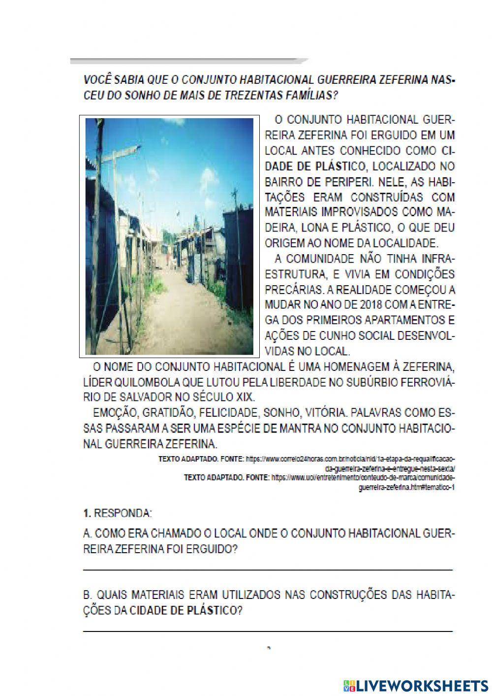 Caderno 16 parte 1 worksheet | Live Worksheets