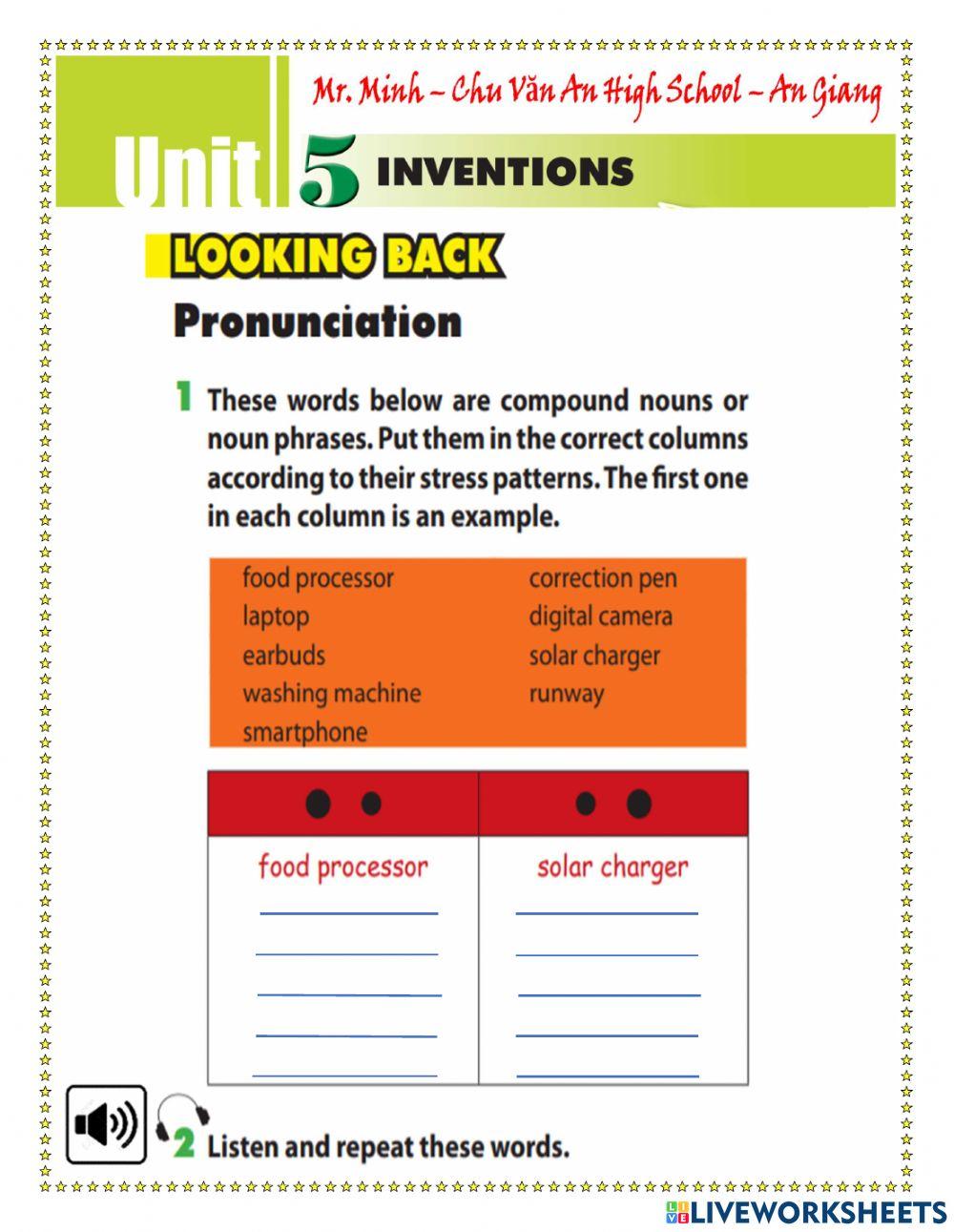 English 10 - Unit 5 - Looking Back worksheet | Live Worksheets