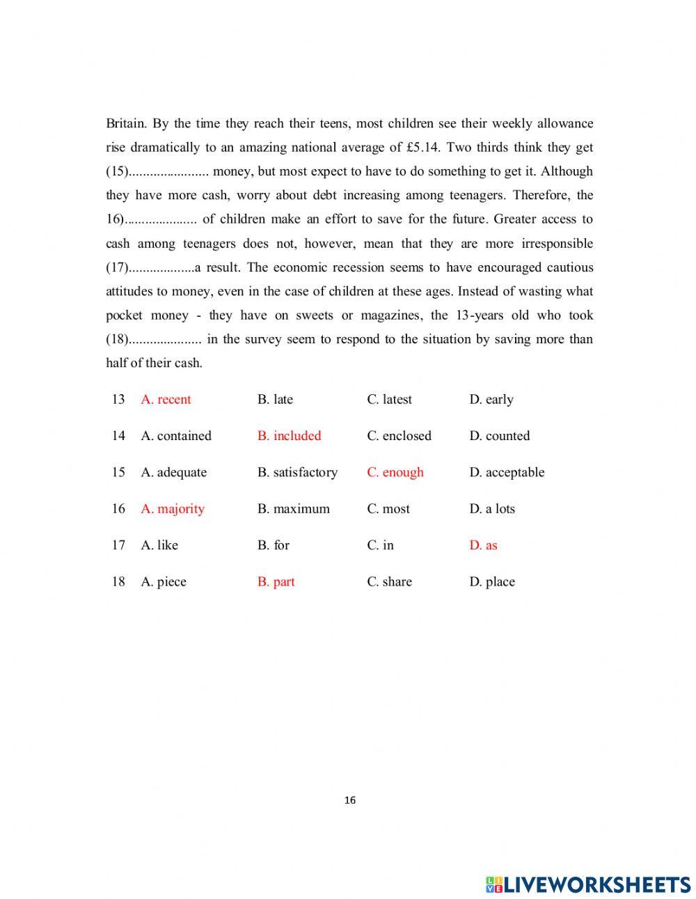 Reading B1 Module 3 4073385 | Trinh Thi Thu Hang